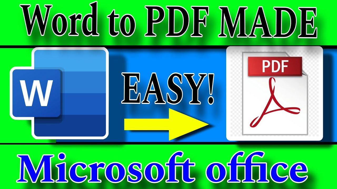 How to Convert Word to PDF In Ms Word | TheGkTech - YouTube