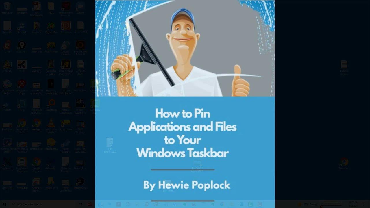 How to Pin Applications and Files to the Windows Taskbar - YouTube