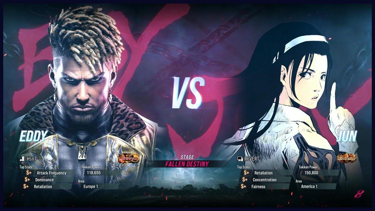 TEKKEN 8 Hsn7 (EDDY) vs TKKN_LOWKEY (JUN KAZAMA) 💥 Ranked Online ...