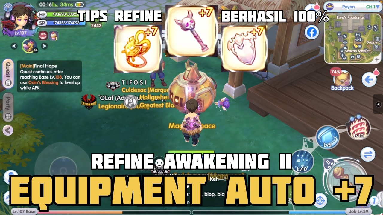 TIPS REFINE AWAKENING II BERHASIL 100% EQUIPMENT AUTO +7 | ROX ...
