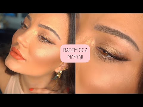 MAKYAJLA GOZLERI CEKIK,BADEM GOZ YAPMAK | Badem goz makyaji,gozleri buyuk gosteren makyaj