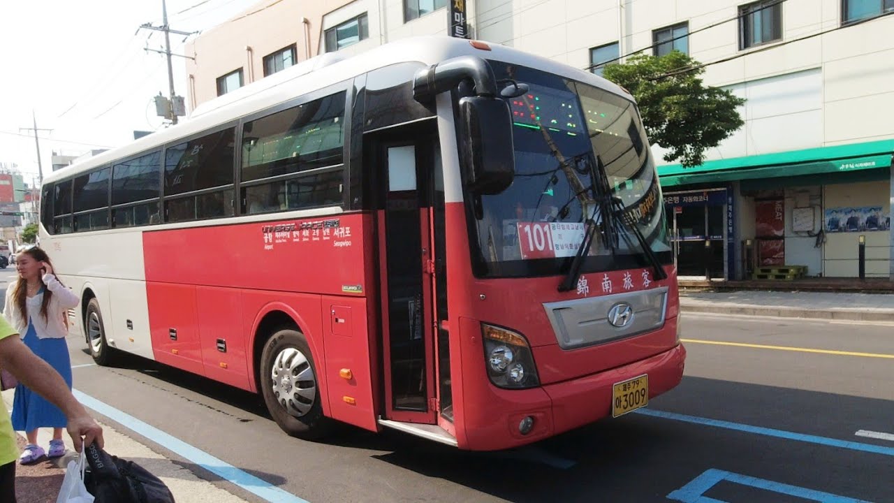 Jeju Bus 101 Ride - Airport to Hamdeok Beach in Jeju, Korea - YouTube