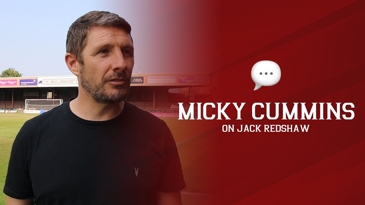 Micky Cummins delighted with Jack Redshaw signing - YouTube