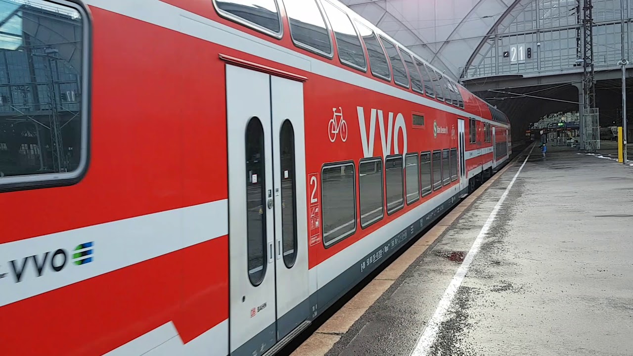 Ausfahrt RE 50 in Leipzig Hbf auf Gleis 21 - YouTube