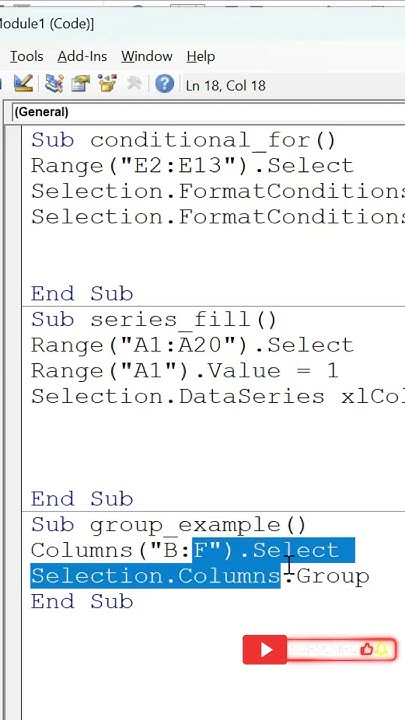 #Excel #VBA automation #ytshorts #viralvideo #conditional_formatting #series group - YouTube