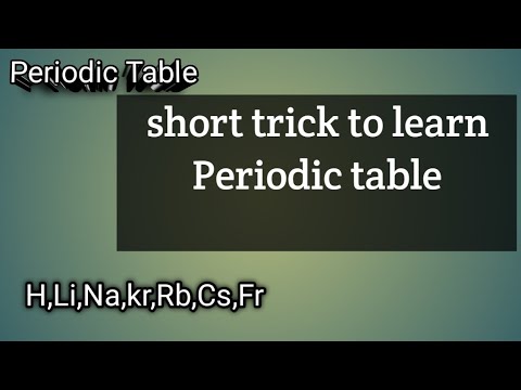 periodic table yaad karne ki short trick# periodic Table class 11 ...