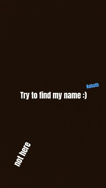 If you found my name... - YouTube