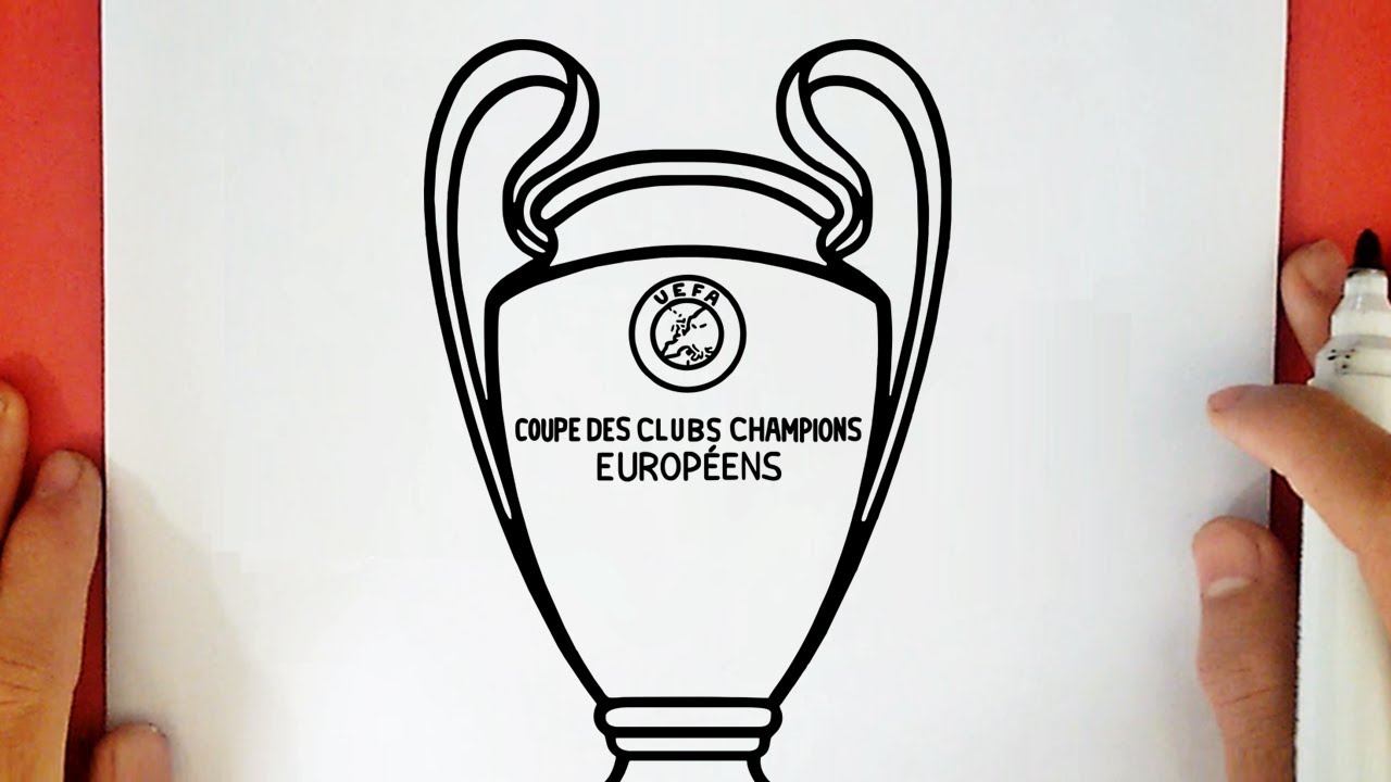 COMO DIBUJAR EL TROFEO DE LA UEFA CHAMPIONS LEAGUE - YouTube