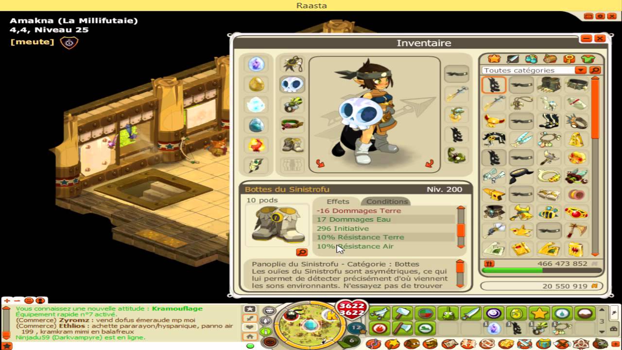 [DOFUS] Présentation des stuffs de mon cra lvl 200 opti - YouTube