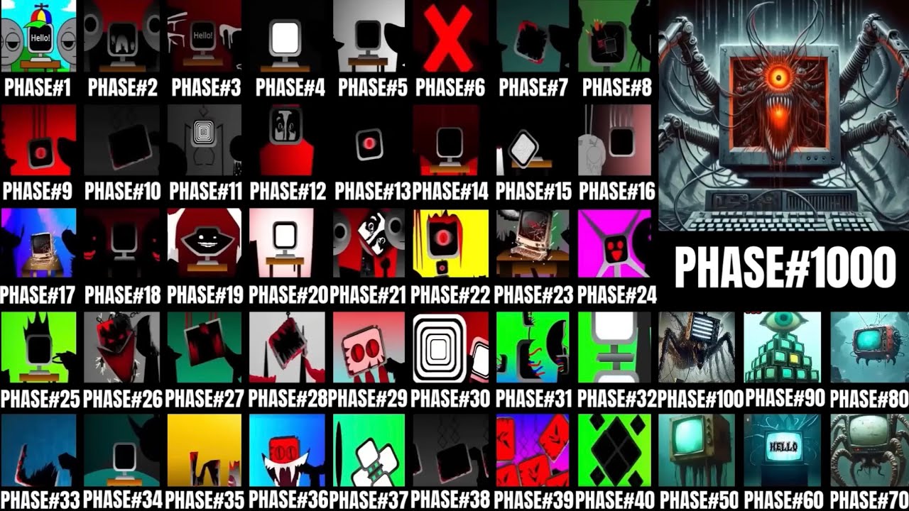 Incredibox Sprunki - Phases 1-1000 - All Characters (BONUS MODS) - YouTube