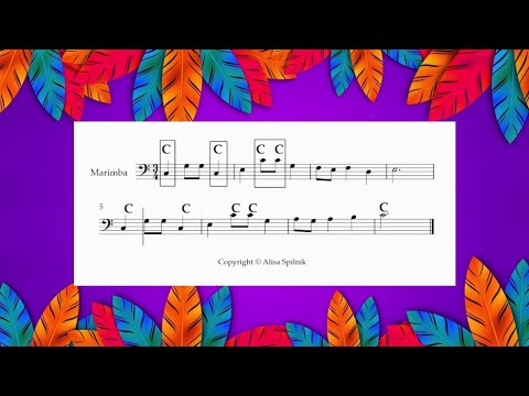Bass Clef reading. Marimba. Melodic dictation 4. - YouTube