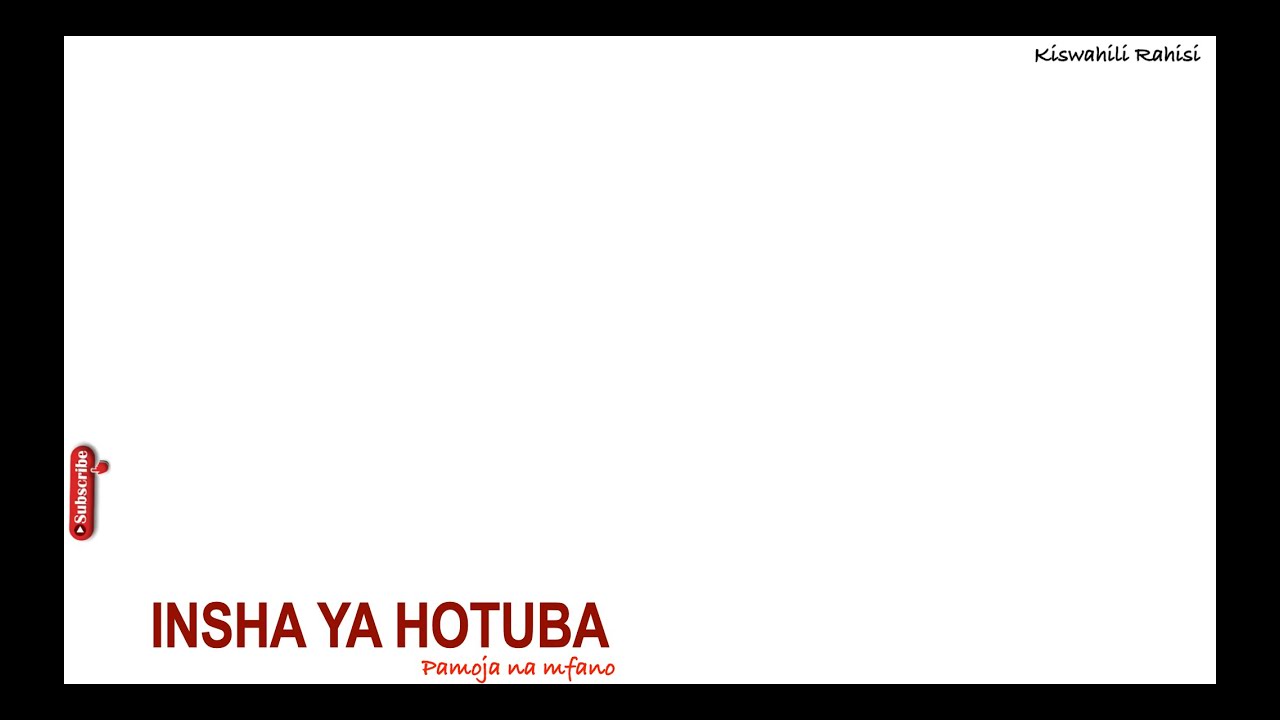 mfano wa insha ya hotuba - YouTube