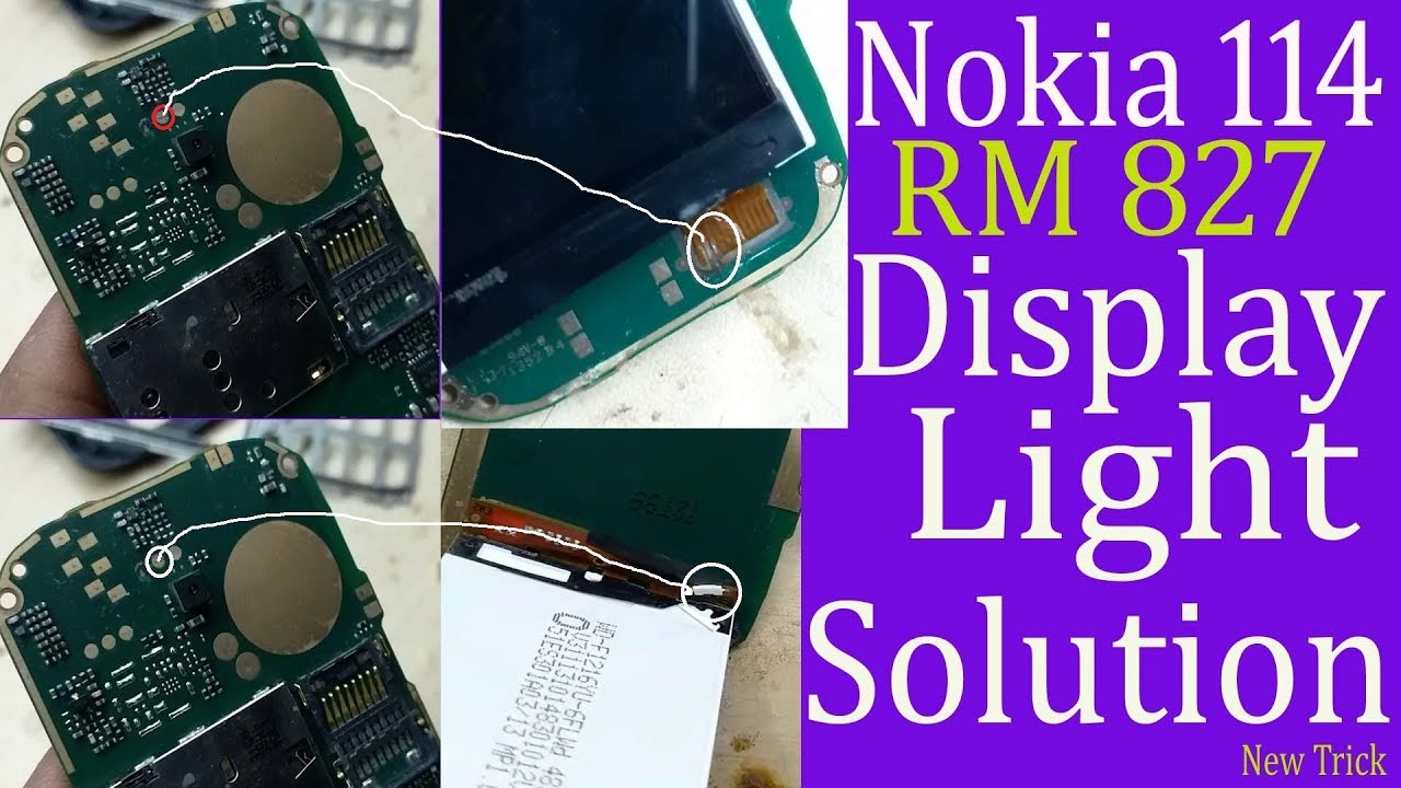 Nokia 114 Display Light Selution || Nokia 114 RM 827 Display Light ...