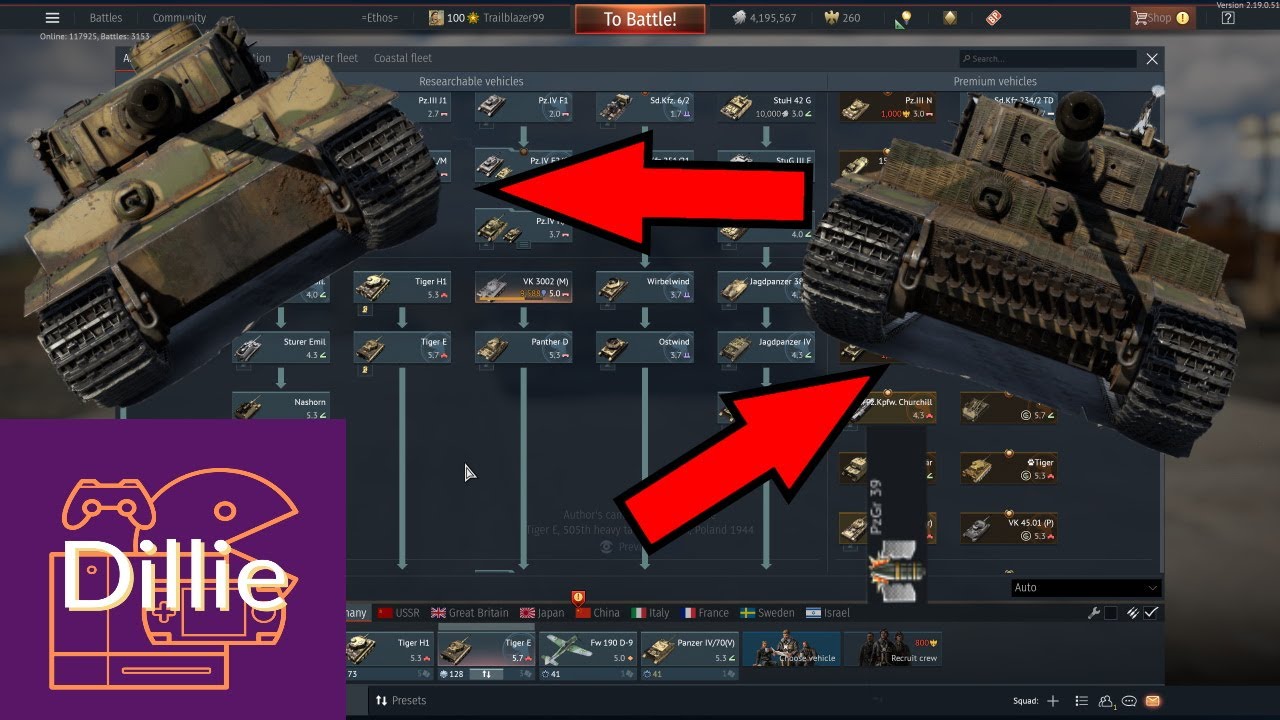 Tiger Safari Tiger H, Tiger E | War Thunder - YouTube