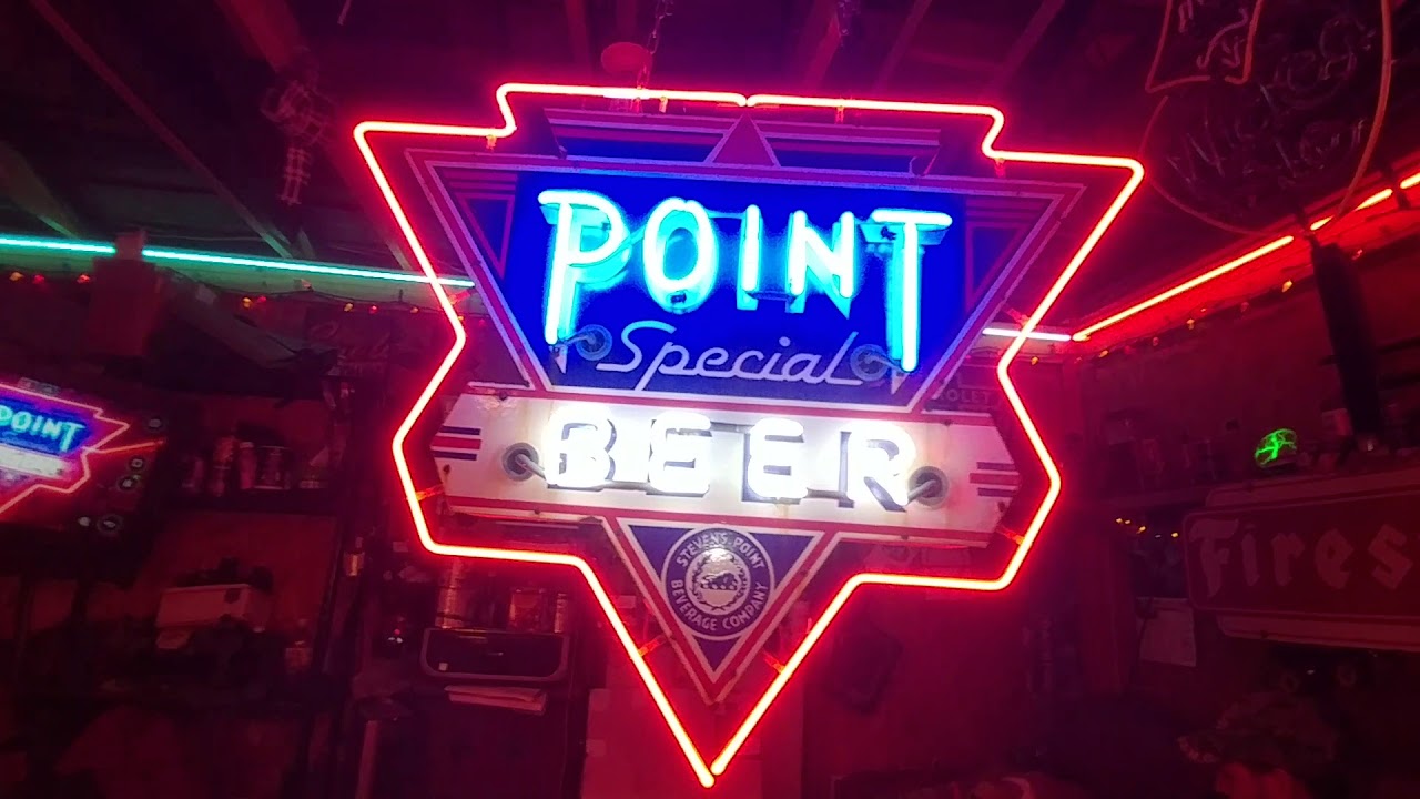 Point beer porcelain neon sign - YouTube