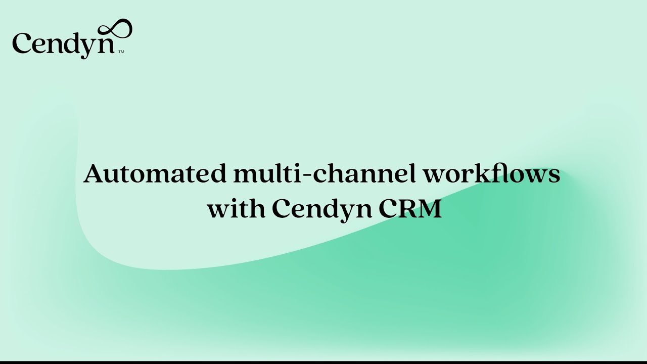 Automated multi-channel workflows with Cendyn CRM - YouTube