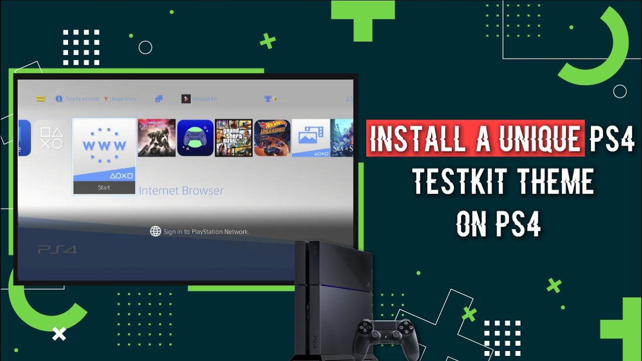 Install a Unique PS4 TestKit Theme on PS4 | Permanent Theme - YouTube