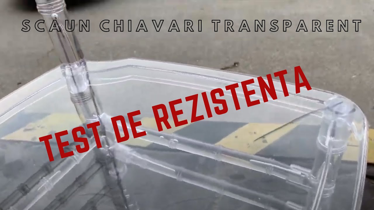 TEST DE REZISTENȚĂ Scaune Transparente | CONFER.shop - YouTube