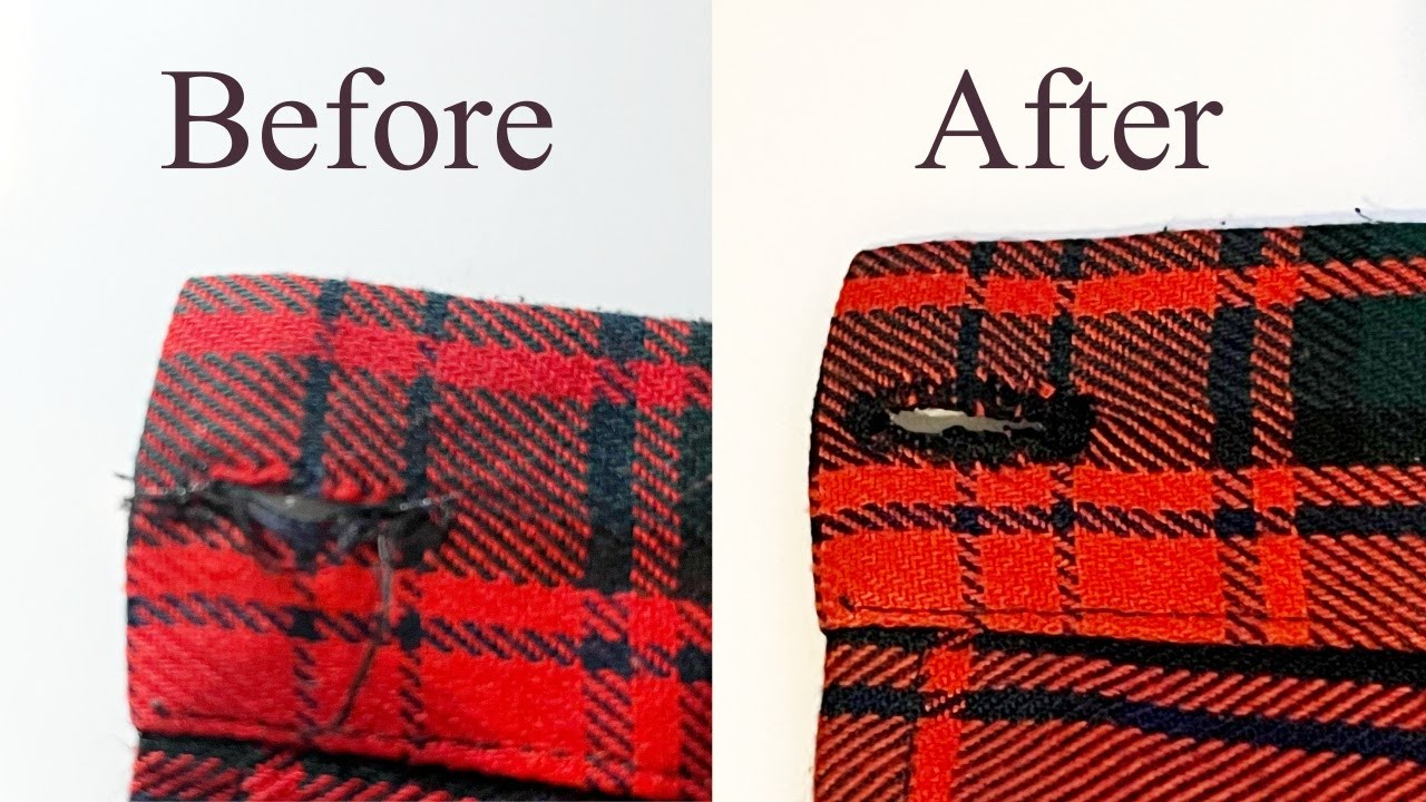 How to Repair a Buttonhole - YouTube