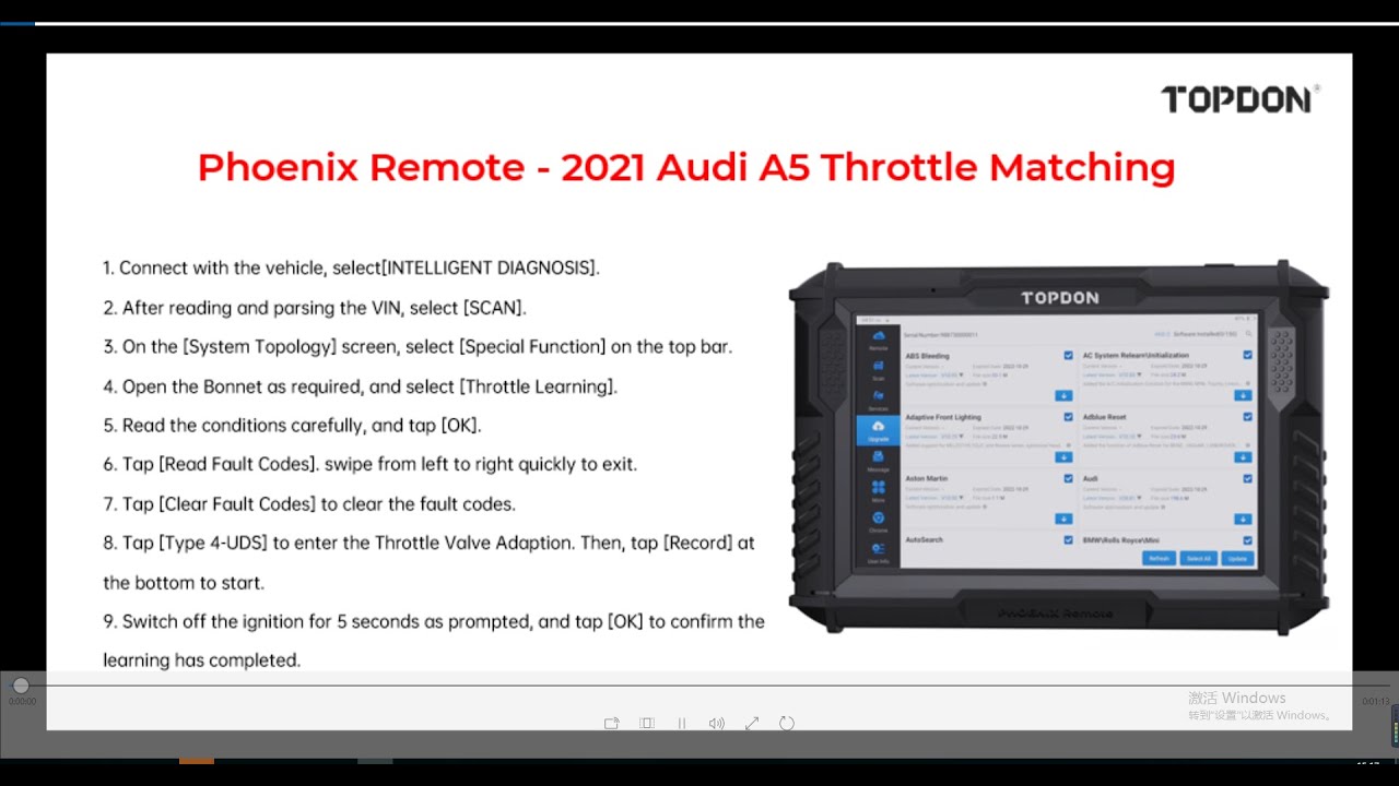 Phoenix Remote - 2021 Audi A5 Throttle Matching - YouTube