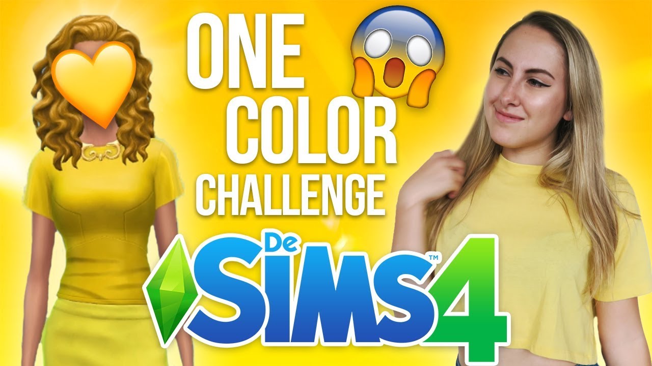 De Sims 4: One Color Challenge (Geel) ⭐️ - YouTube