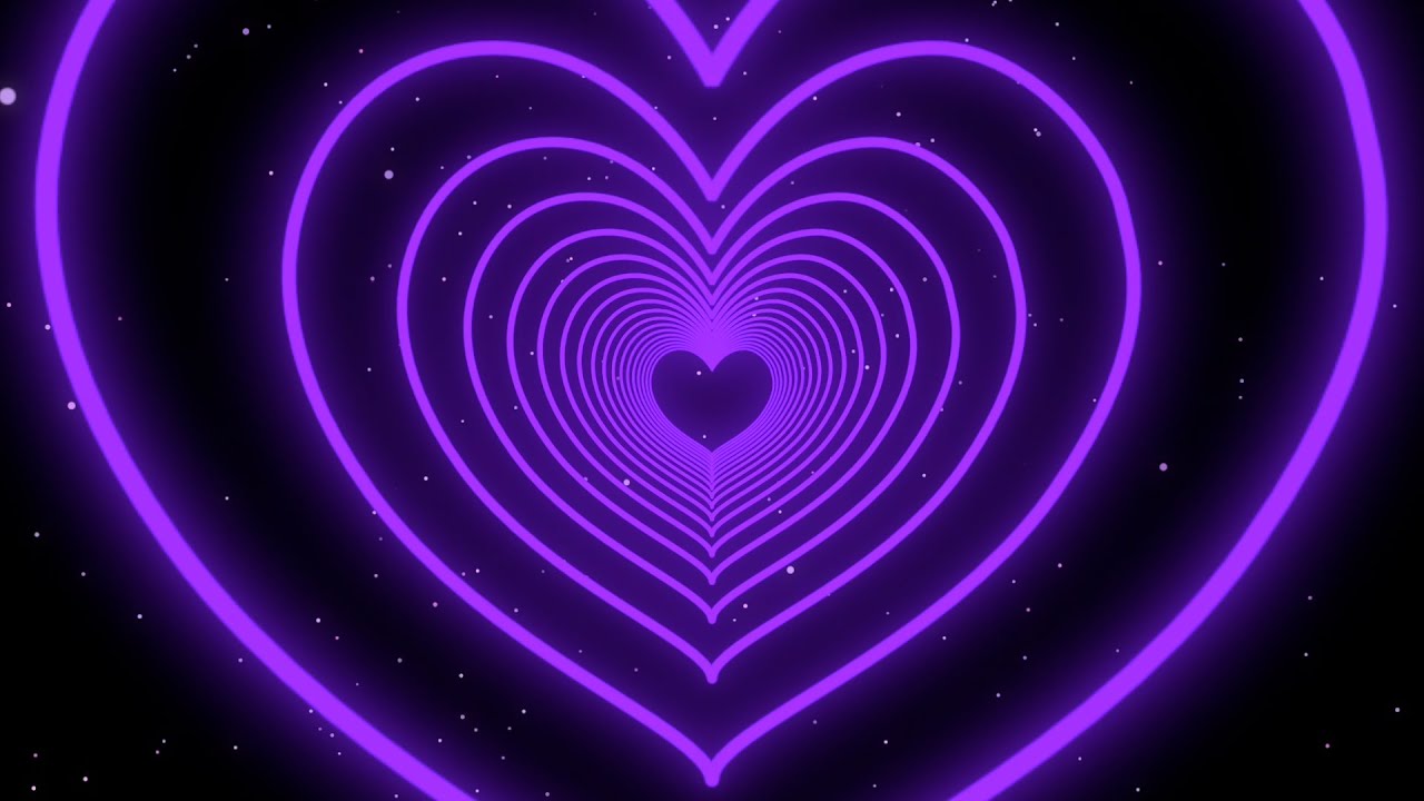 Purple Heart Background💜Heart Moving Background | Animation Video ...