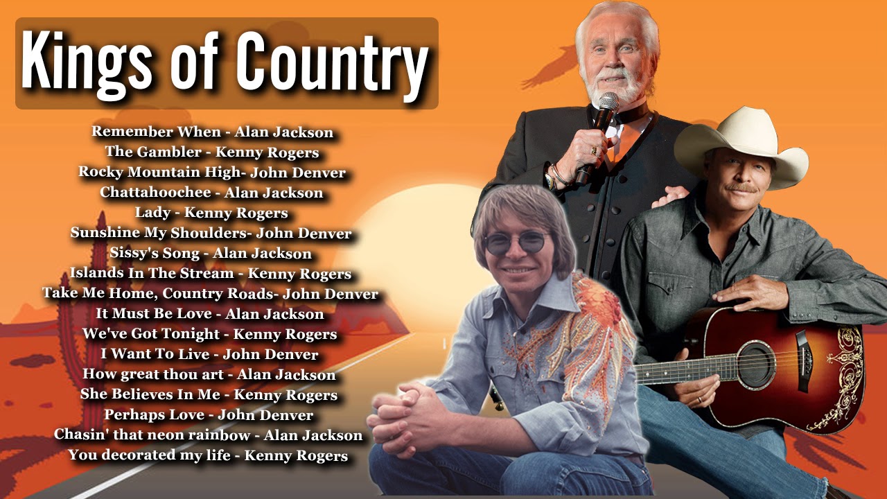 Alan Jackson, Kenny Rogers, John Denver Greatest Country Songs Hits ...