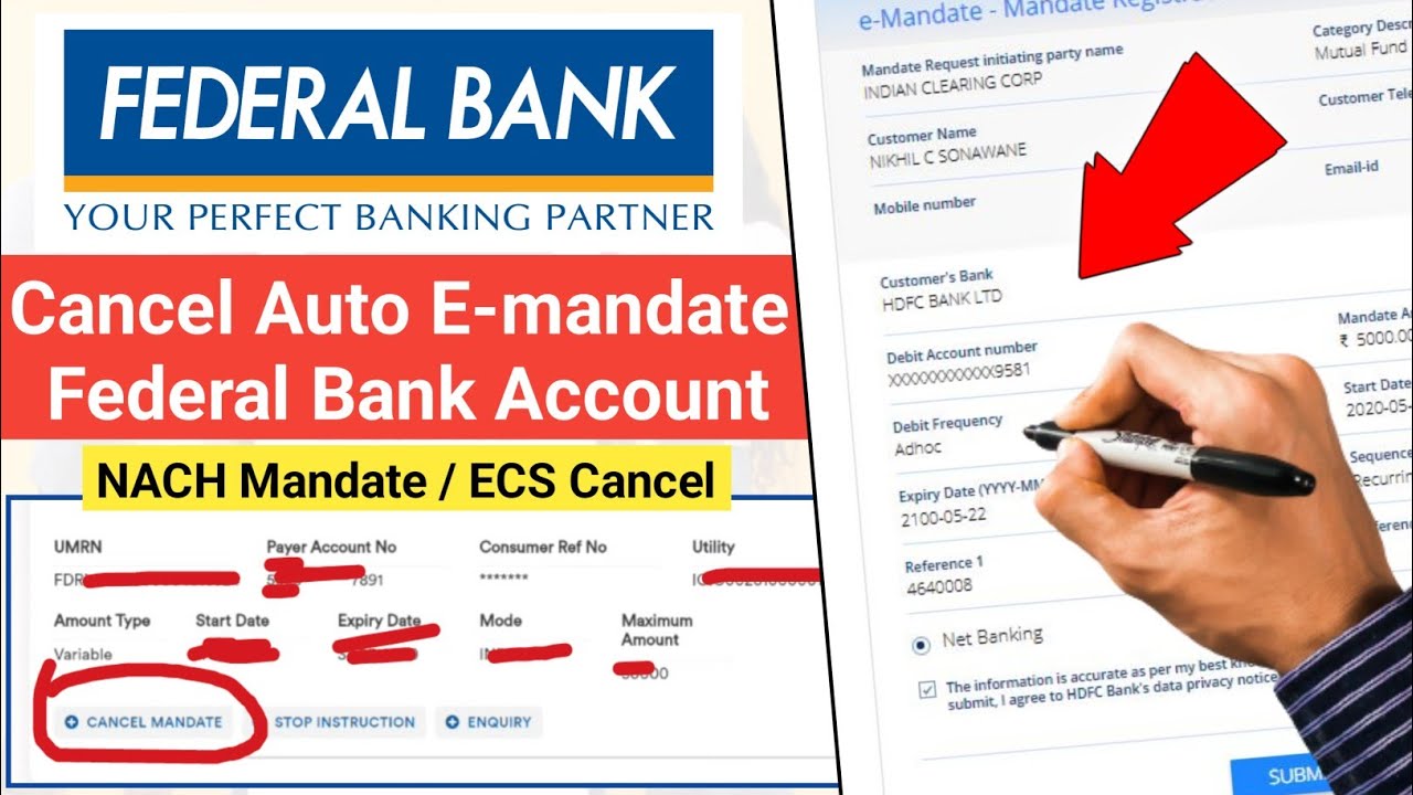 Federal Bank E-mandate എങ്ങനെ Cancel ചെയ്യാം..| E mandate Cancel ...