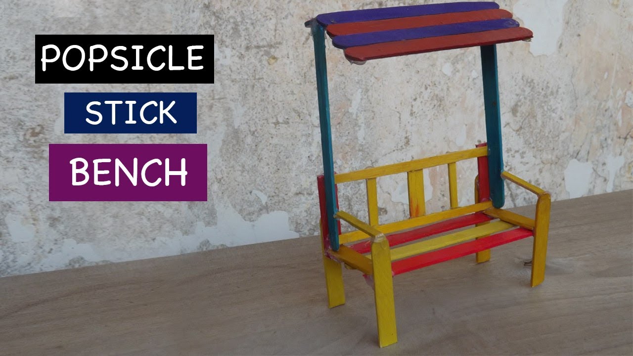 Mini Outdoor Bench with Shade | Miniature Furniture - YouTube