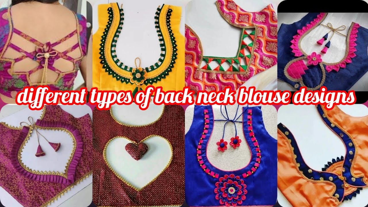 stylish back neck blouse design/different types of back neck blouse ...