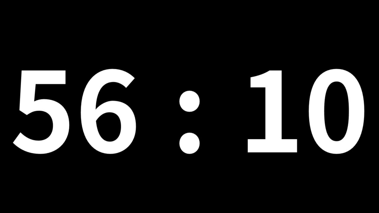 56분 10초 타이머｜56minute 10second timer｜3370 second timer｜Countdown with ...