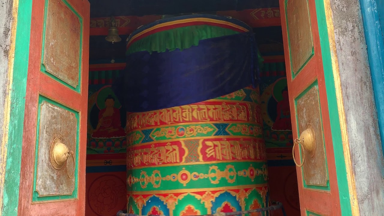 Mani wheel, Nepal - YouTube