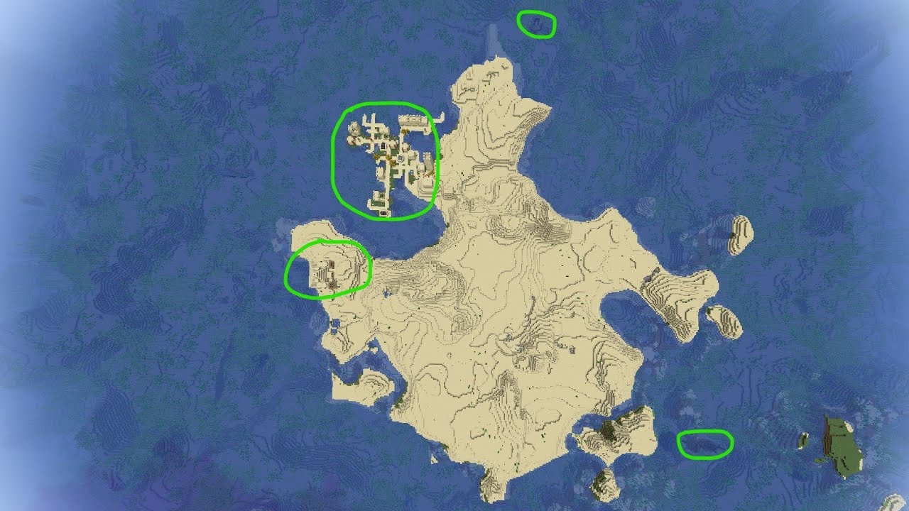 Minecraft 1.17 java seed: Spawn near big desert island with village and ...