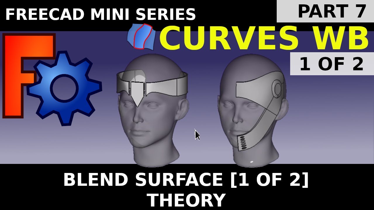 Learn FreeCAD Curves Workbench [7.1] Blend and extend surface between ...