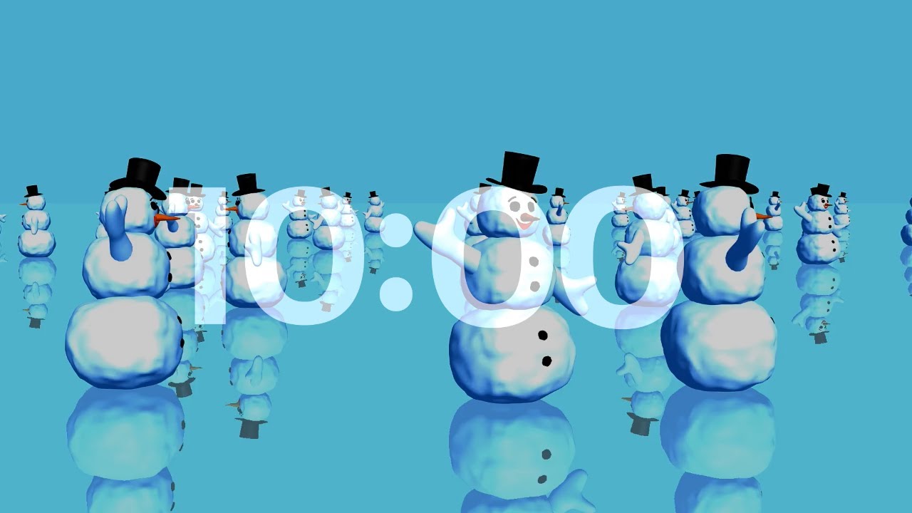 10 Minute Snowman Timer (Upbeat Instrumental Music) - YouTube