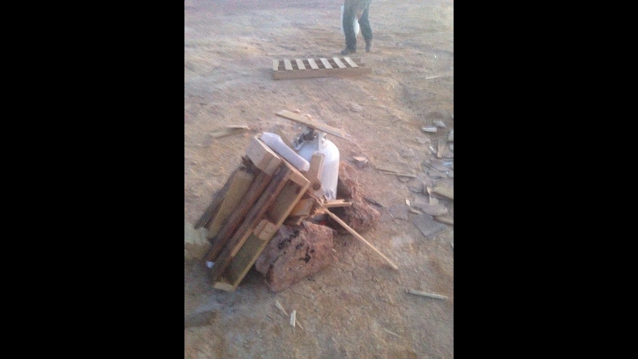 TRAILER PROPANE TANK EXPLOSION! - YouTube