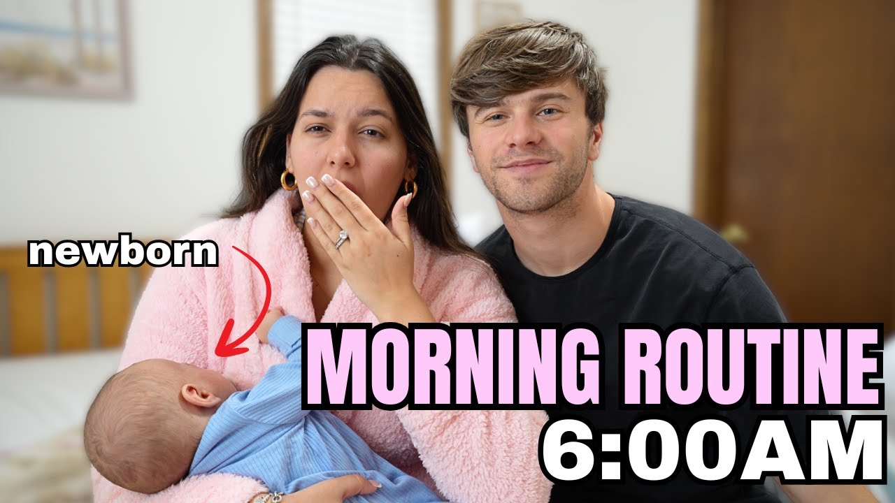 OUR MORNING ROUTINE WITH A NEWBORN - YouTube