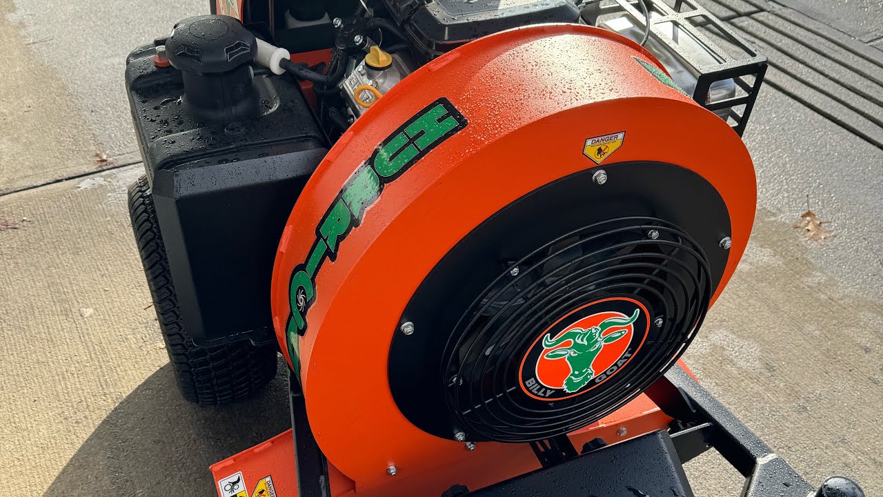 Billy Goat Ride On Blower (P2000) - YouTube