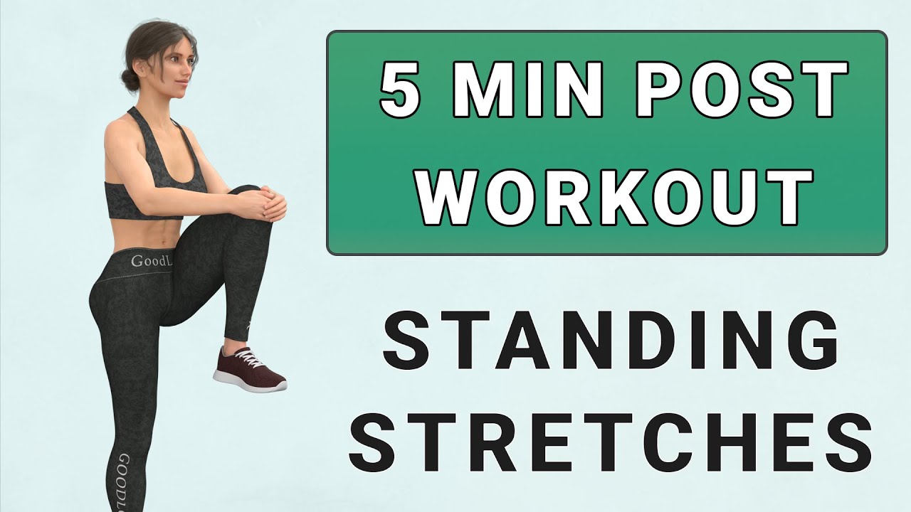 5 min Post Workout Stretches ️12 Standing Exercises For Recovery ...