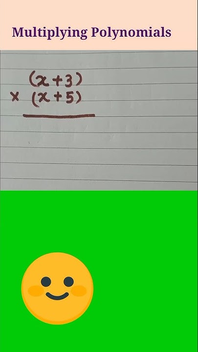 multiplying polynomials trick #shorts - YouTube