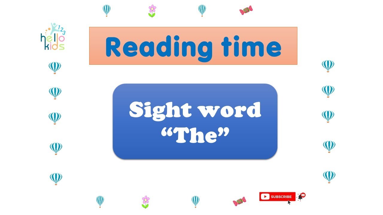 Reading time - Sight word "the" - YouTube