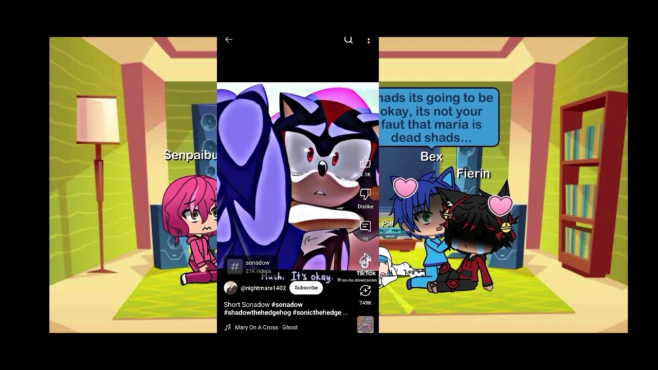 Part 7 of sonic, amy, and shadow reacts to themselves and Sonadow. (But ...