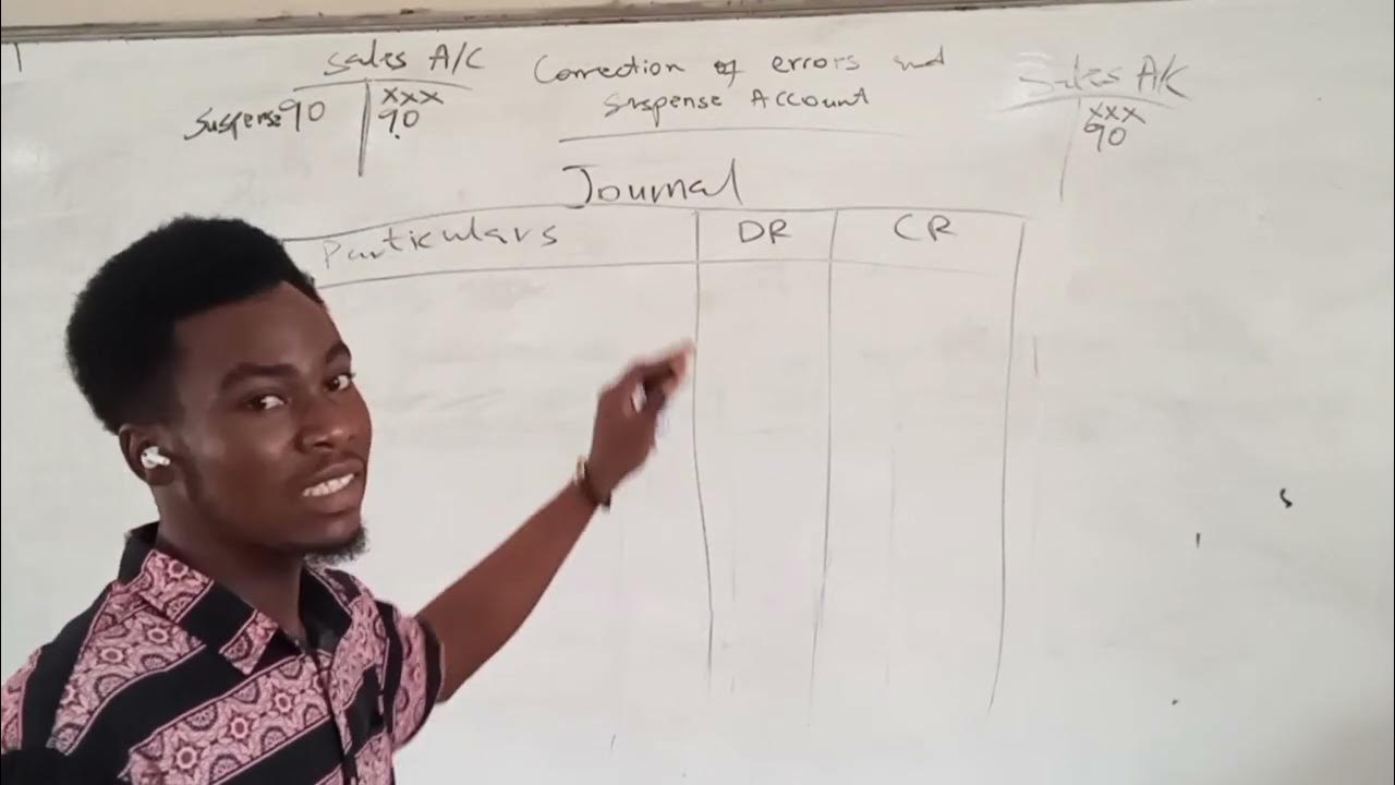 Correction of Errors and Suspense Account...part 2 - YouTube