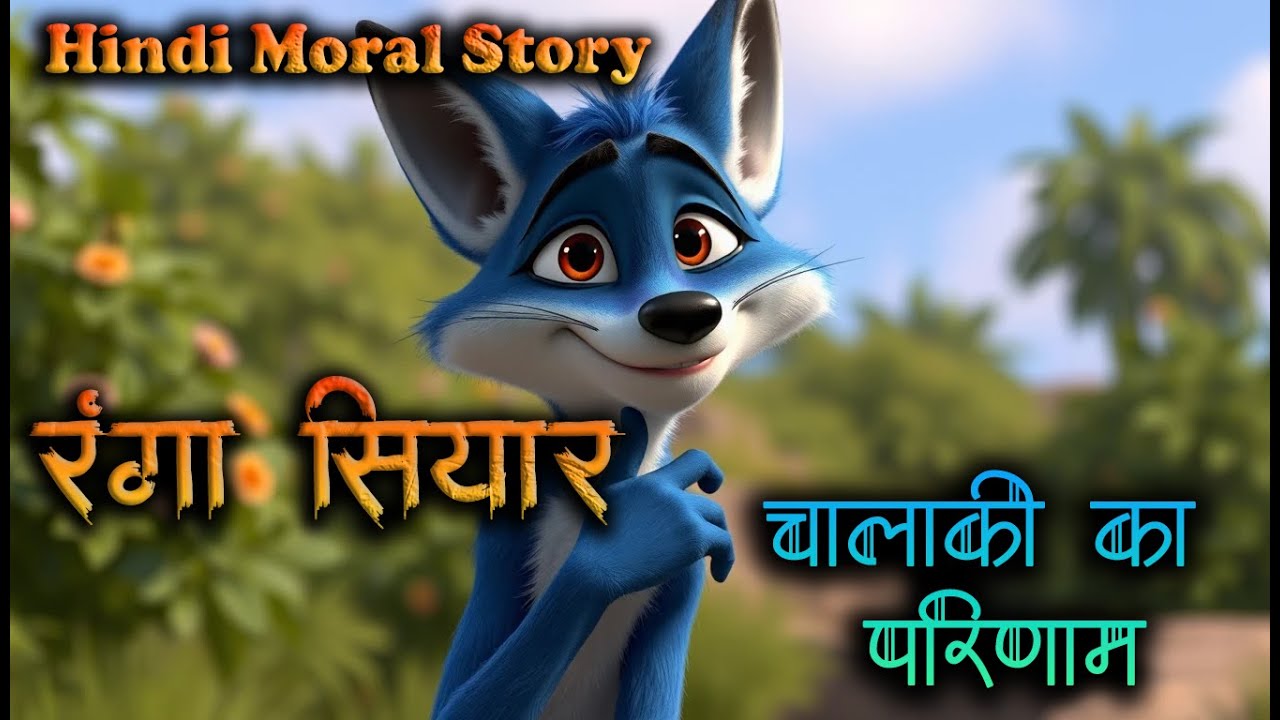 रंगा सियार Ranga Jackal | Story Of clever jackle | Hindi Animated Moral ...