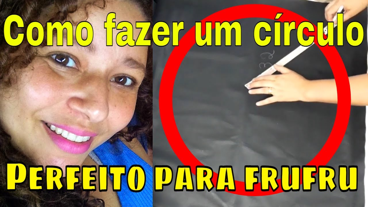👀👣 Como fazer um círculo perfeito/ Base redonda para tapete frufru ...