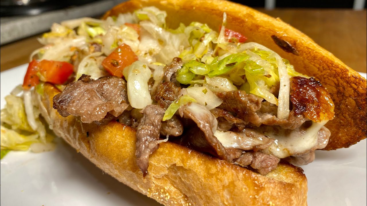 Steak and Cheese Sub Italian Style - YouTube