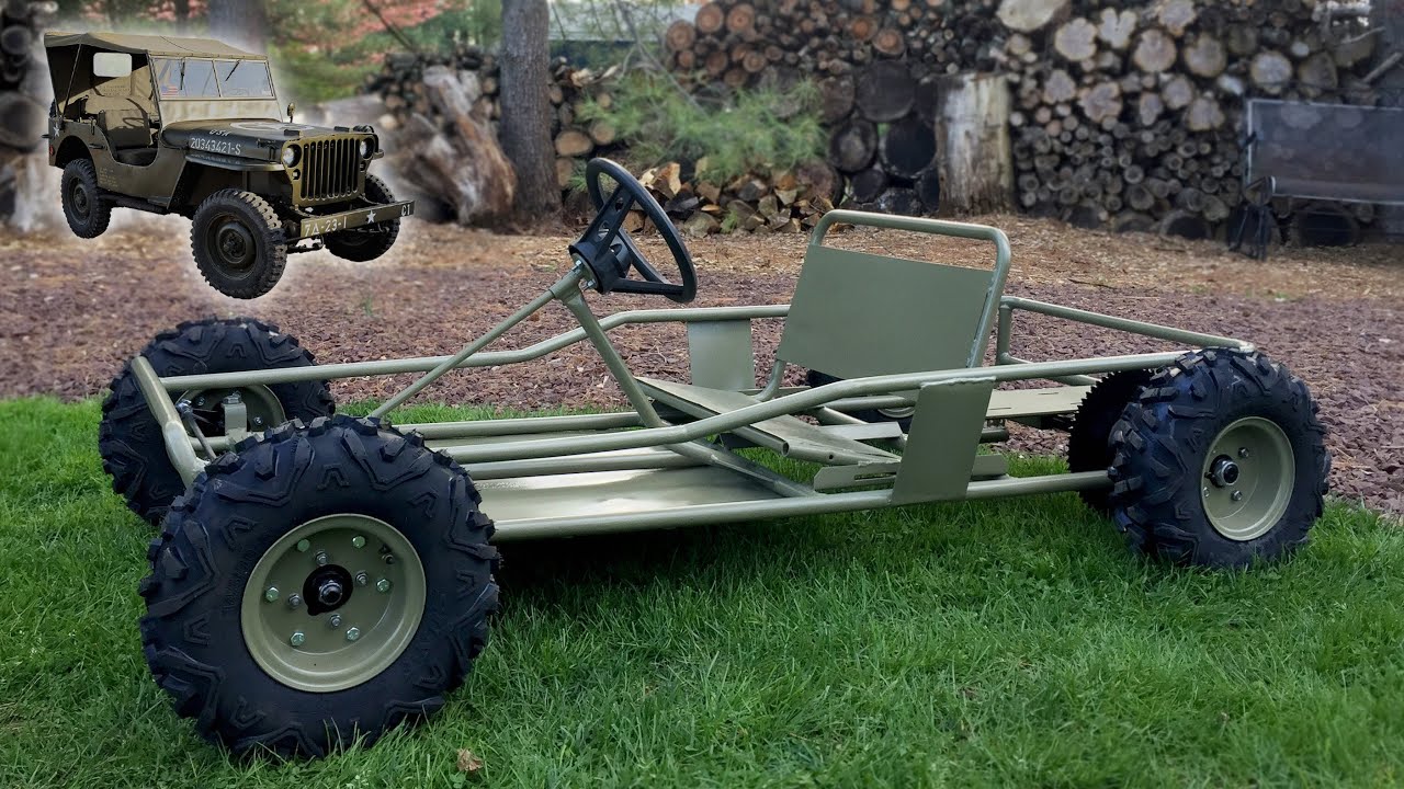 The "Army Kart" - Willys Jeep Go Kart Part 3 - Paint and Rolling ...