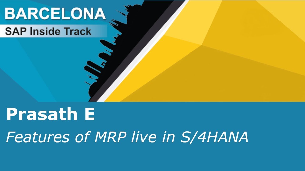 Features of MRP live in S/4HANA - Prasath E - YouTube