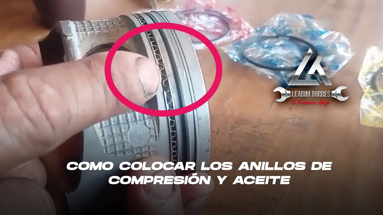 Como colocar los anillos de compresión y aceite correctamente. - YouTube