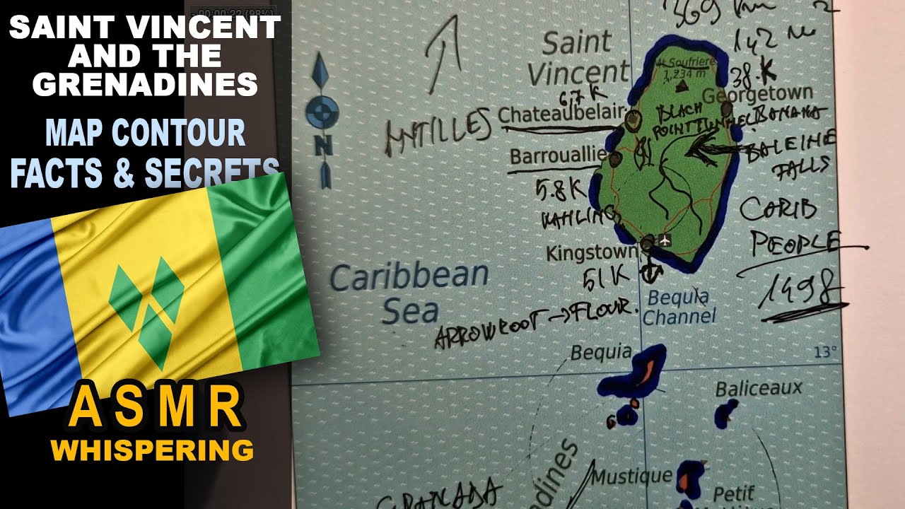 ASMR: Map of SAINT VINCENT and THE GRENADINES tracing with facts | ASMR ...